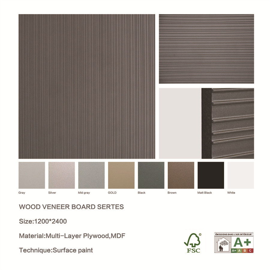 Modern Design 3D Decorative Wall Panels Embossed MDF Wall Art Panels