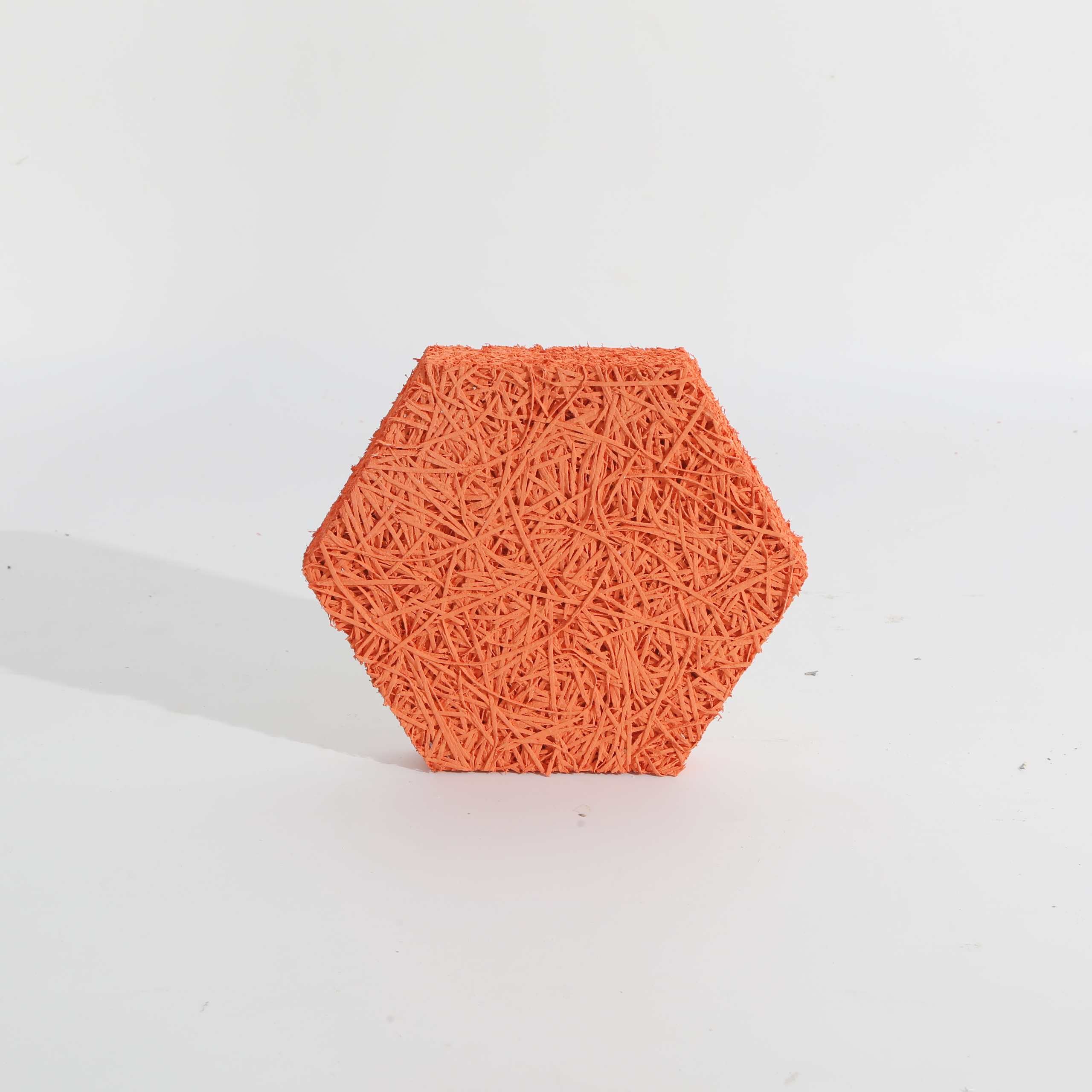 High Impact Resistance Wood Wool Acoustic Wall Panels Hexagon Shape For ...